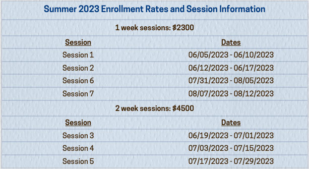 Rates & Dates - American Summer Camps